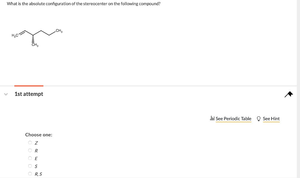 Solved What is the absolute configuration of the | Chegg.com