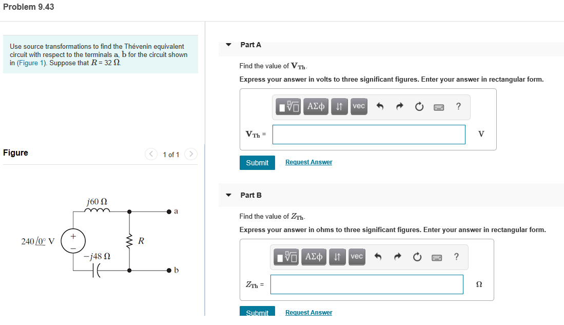 Solved Problem 9.43 Part A Use source transformations to | Chegg.com