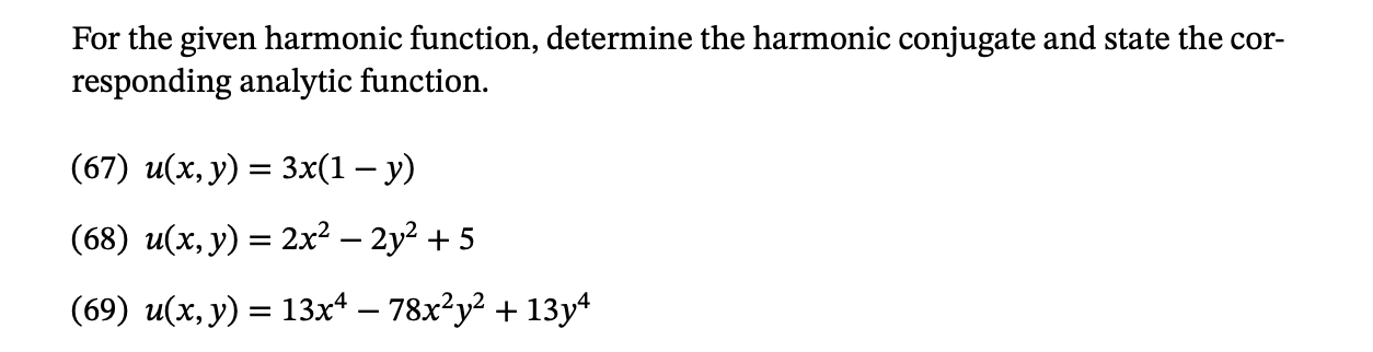 Solved For the given harmonic function, determine the | Chegg.com