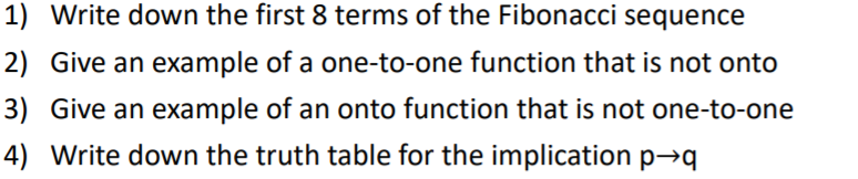 Solved 1) Write down the first 8 terms of the Fibonacci | Chegg.com