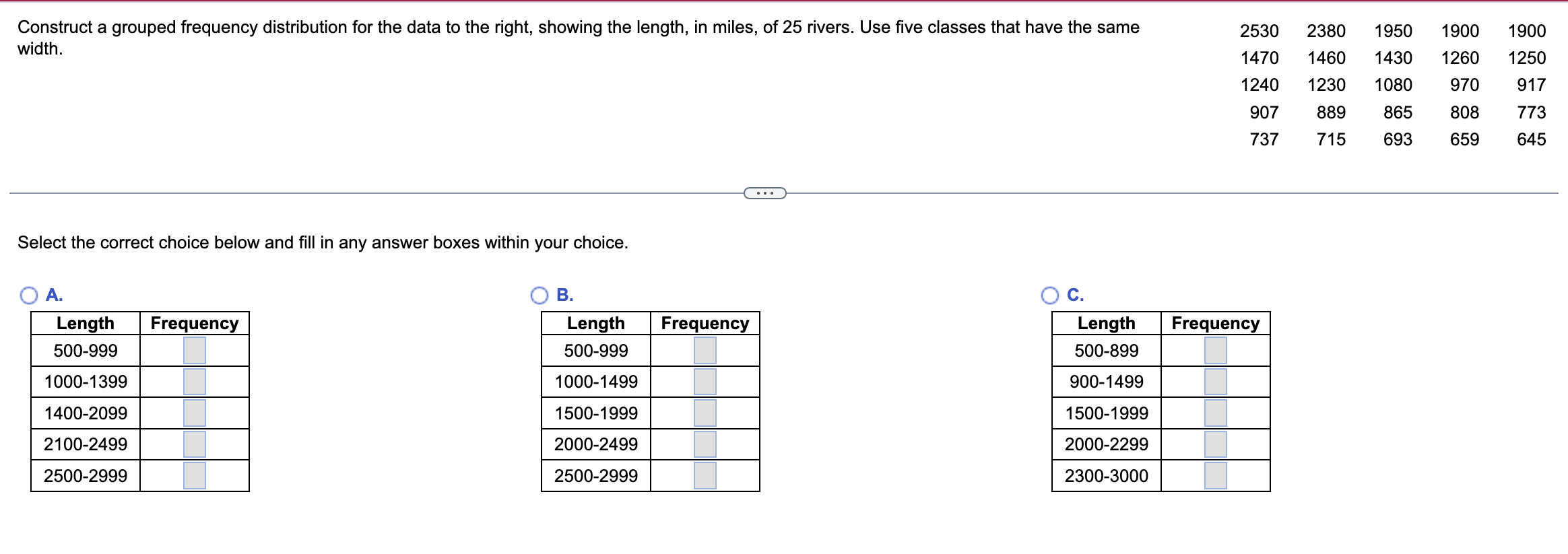 Solved Construct a grouped frequency distribution for the | Chegg.com