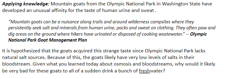 Solved Applying knowledge: Mountain goats from the Olympic | Chegg.com