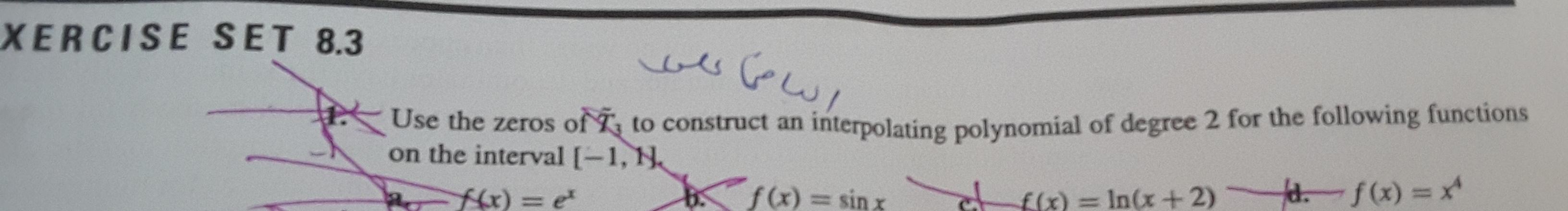 XERCISE SET 8.3 بیام کلی Use the zeros of T, to | Chegg.com