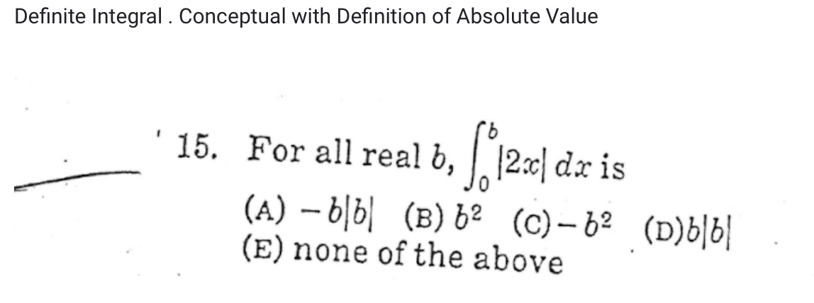 Solved Definite Integral . Conceptual with Definition of | Chegg.com