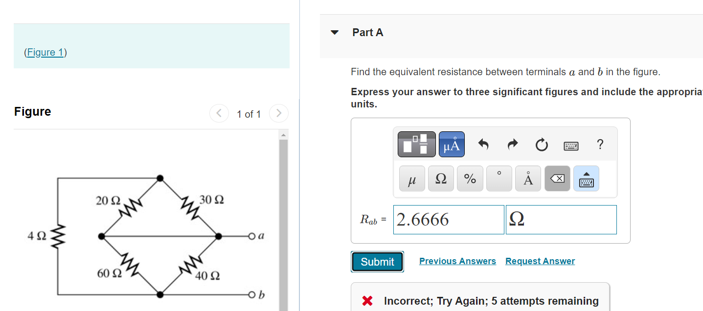[Solved]: Find the equivalent resistance between terminals