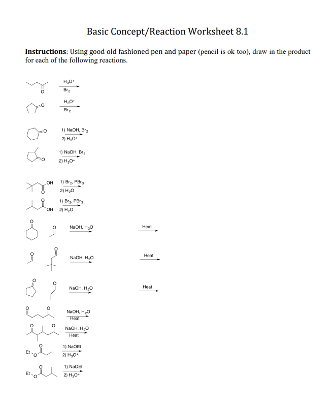 Solved Please draw all products below.Basic Concept/Reaction | Chegg.com