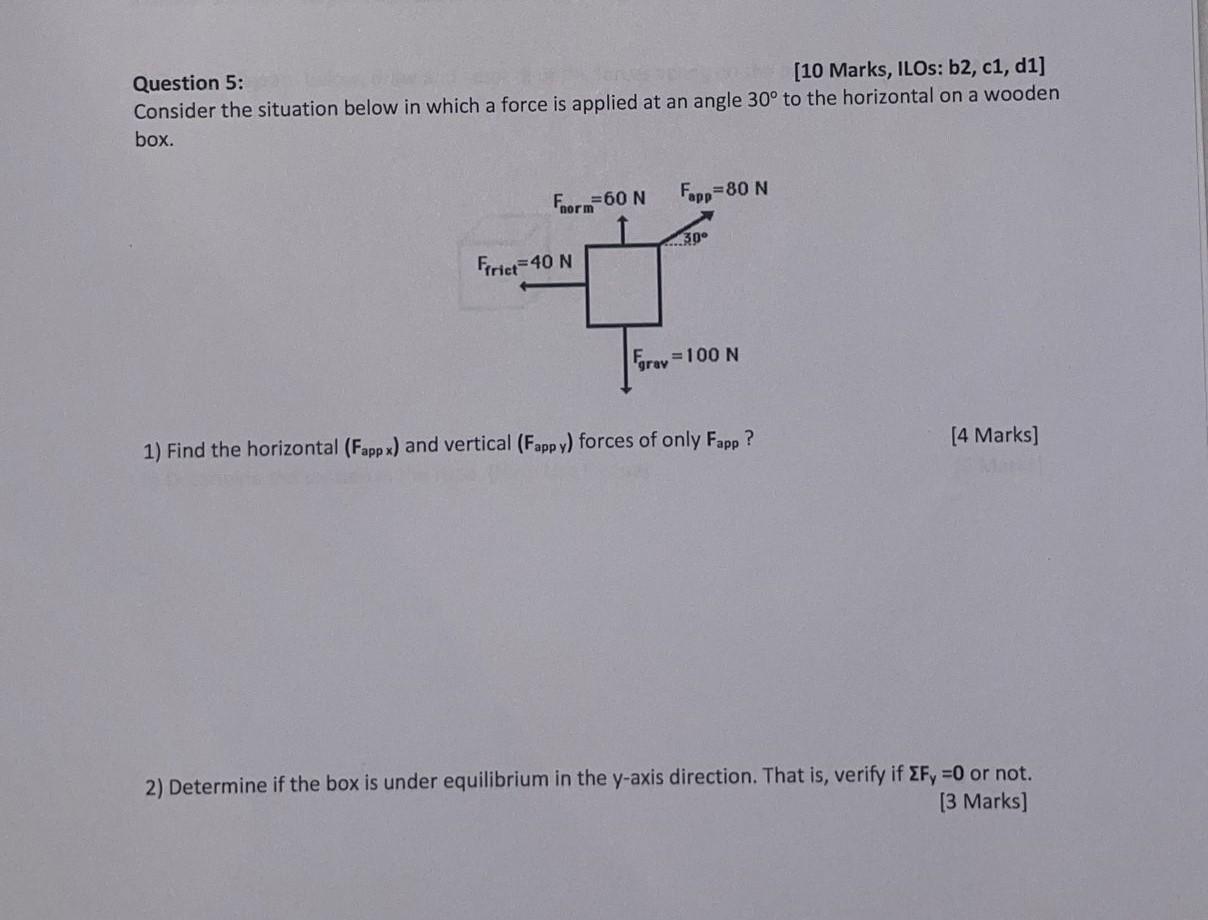 Solved Question 5: [10 Marks, ILOs: b2, c1, d1] Consider the | Chegg.com