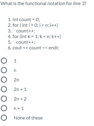 Solved What is the functional notation for line 3? 1. int | Chegg.com
