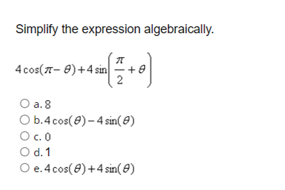 Solved Simplify the expression | Chegg.com