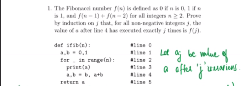 Solved 1. The Fibonacci number f(n) is defined as 0 if n is | Chegg.com
