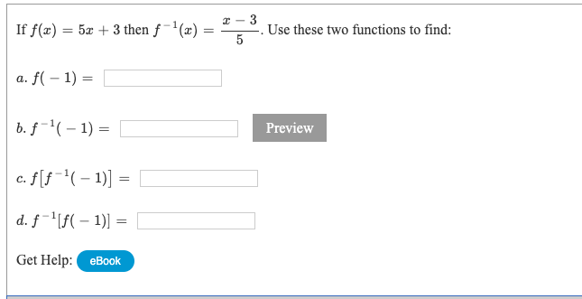 Solved If f(x) = 5x + 3 then f (x) = . Use these two | Chegg.com
