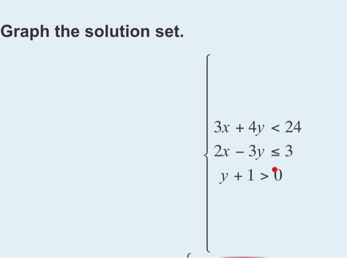 Solved Graph the solution set. {3x + 4y