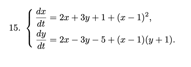 Solved Find the balance point of the following nonlinear | Chegg.com