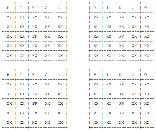 Solved DEVELOP A JAVA PROGRAM that will generate a BINGO | Chegg.com