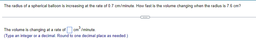 Solved The radius of a spherical balloon is increasing at | Chegg.com