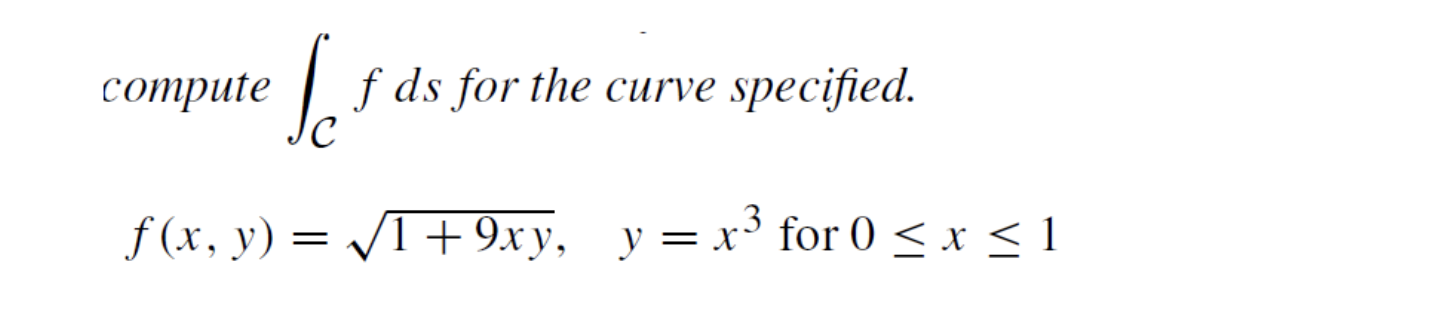 Solved compute lo f ds for the curve specified. f(x, y) = 1 | Chegg.com