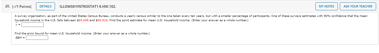 Solved 14. [-/1 Points] DETAILS ILLOWSKYINTROSTAT1 8.PR.064. | Chegg.com