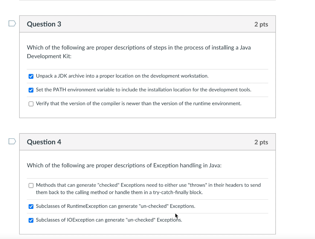 Solved Question 1 2 pts Which of the following are proper | Chegg.com