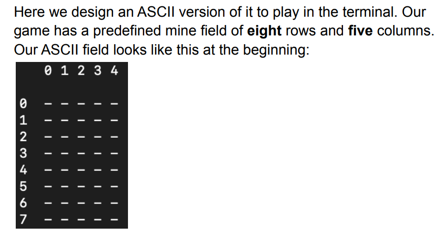 Here We Design An Ascii Version Of It To Play In The 7414