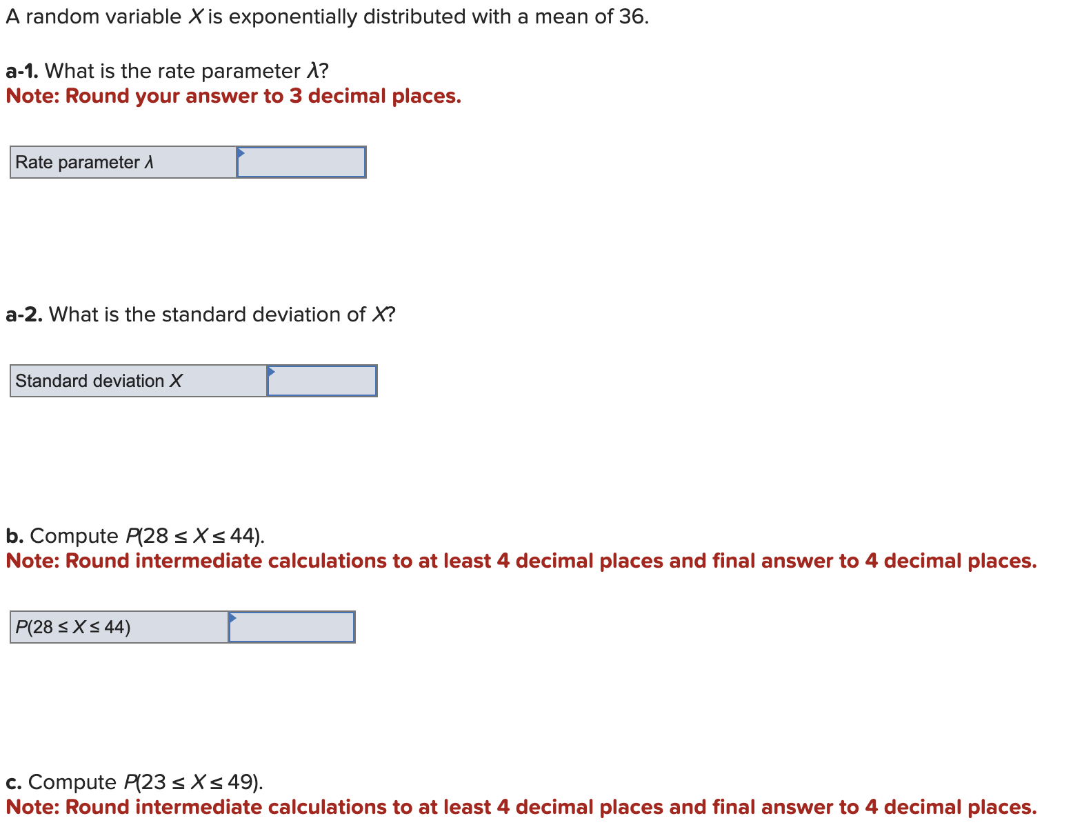 Solved A random variable x is ﻿exponentially distributed | Chegg.com