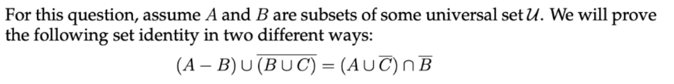 Solved Prove the set identity using the laws from the Table | Chegg.com