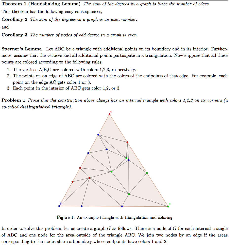 Theorem 1 (Handshaking Lemma) The sum of the degrees | Chegg.com