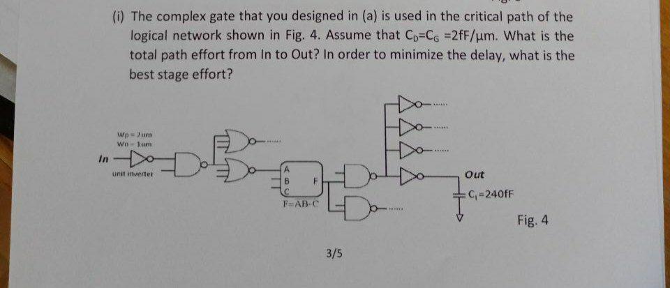 Solved (1) The complex gate that you designed in (a) is used | Chegg.com