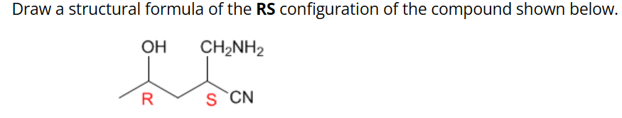 Solved Draw a structural formula of the SS configuration of | Chegg.com
