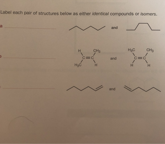 Solved Label each pair of structures below as either | Chegg.com