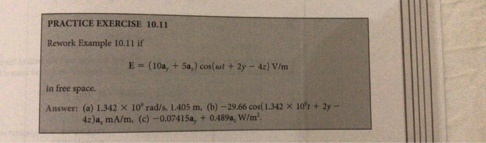 PRACTICE EXERCISE 10.11 Rework Example 10.11 if in | Chegg.com