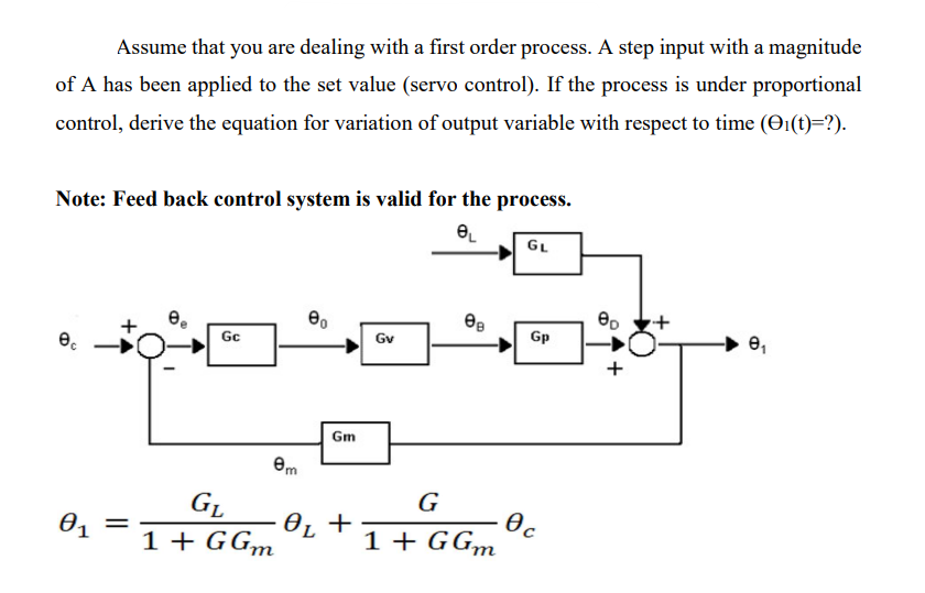 Assume that you are dealing with a first order | Chegg.com