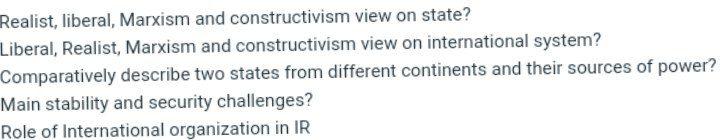 Solved Realist, liberal, Marxism and constructivism view on | Chegg.com