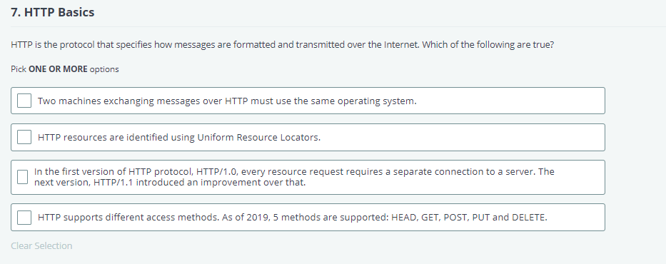 Solved 7. HTTP Basics HTTP is the protocol that specifies | Chegg.com