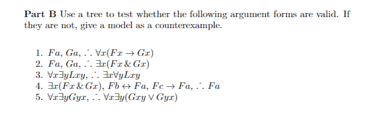 Solved Part B Use a tree to test whether the following | Chegg.com