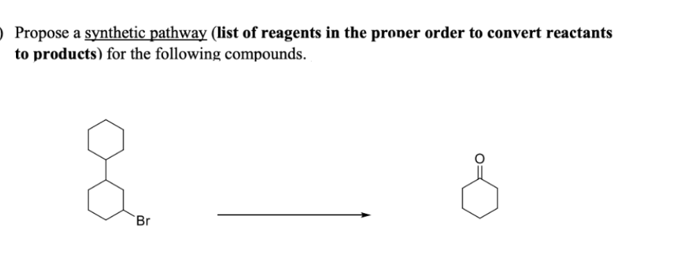 Solved Propose a synthetic pathway (list of reagents in the | Chegg.com
