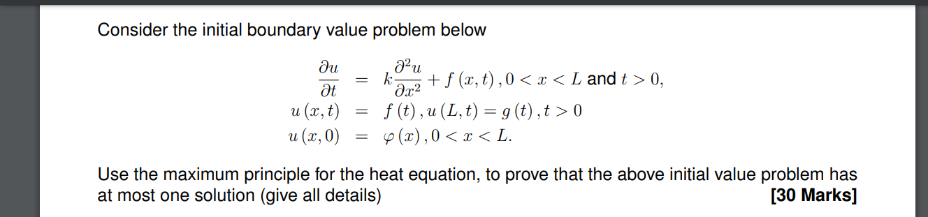 Solved Consider the initial boundary value problem below alu | Chegg.com