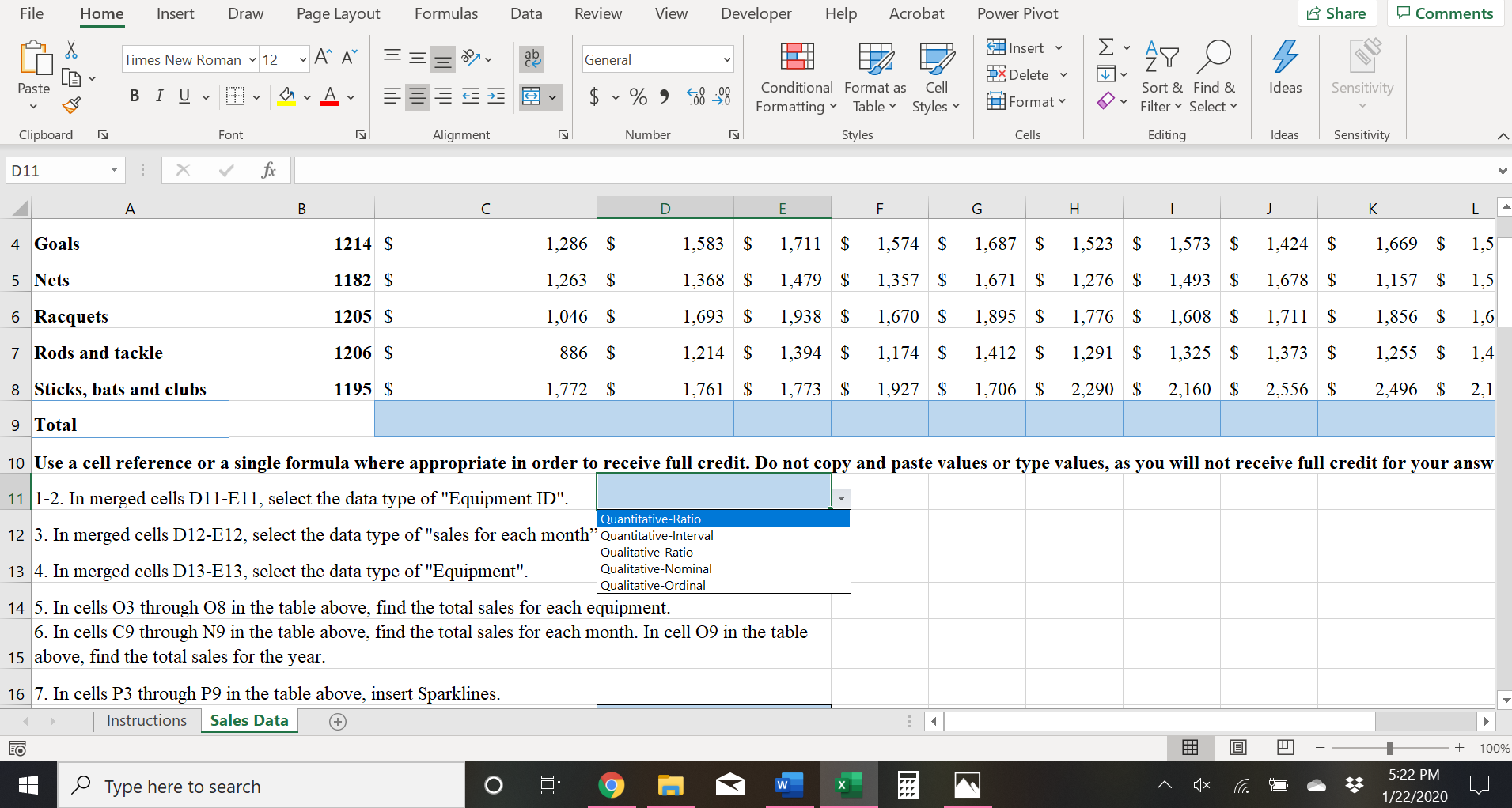 Solved Hi, I need help identifying what data types are for | Chegg.com