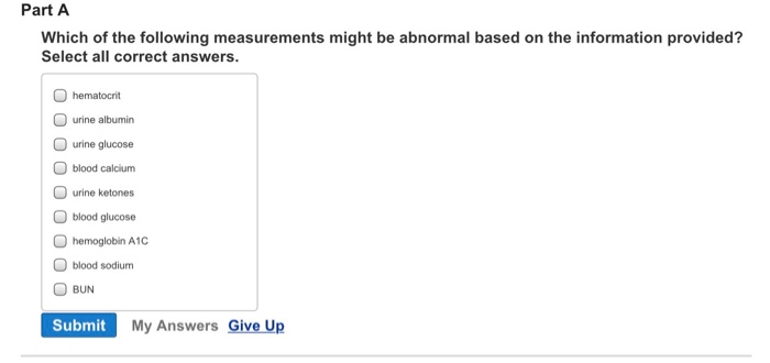 Part A Which of the following measurements might be | Chegg.com Part A Which of the following measurements might be | Chegg.com