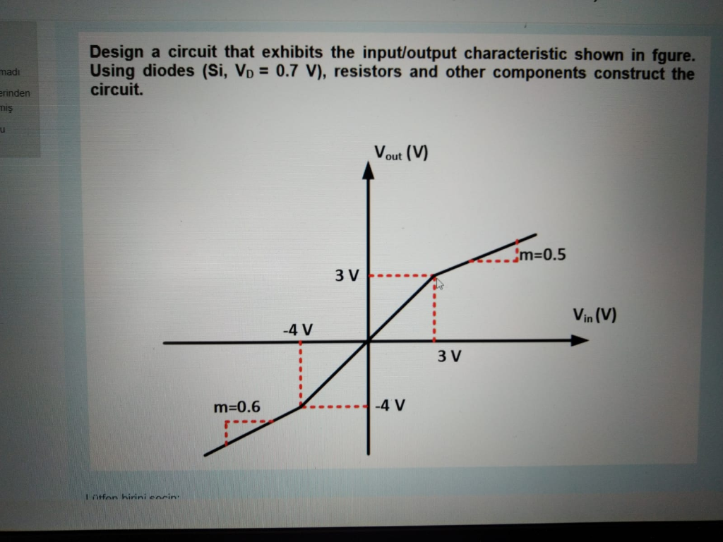 Solved madi Design a circuit that exhibits the input/output | Chegg.com