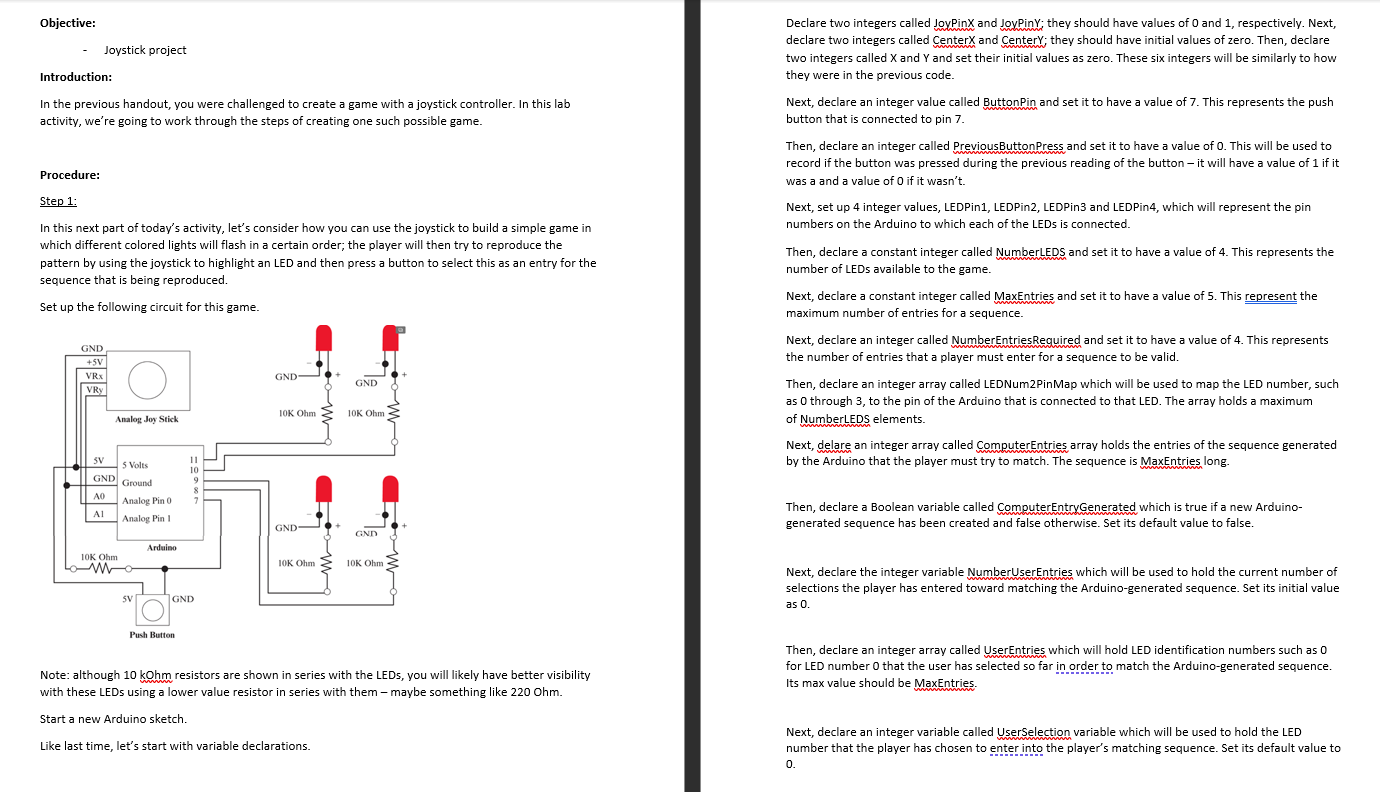Hello, I need help to create a game using the Elegoo | Chegg.com