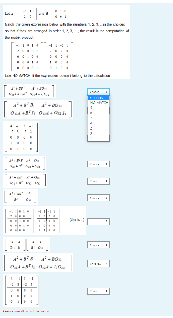 Solved Let A Left Begin Array Cc 1 And 1 2 And 0 0459