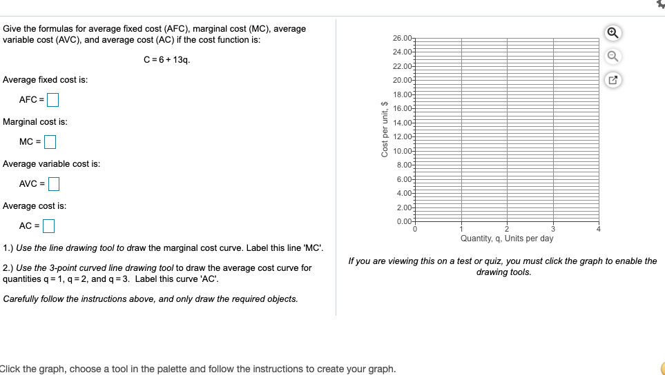 Solved Give the formulas for average fixed cost (AFC), | Chegg.com