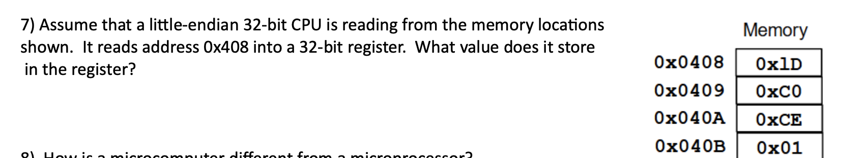 Solved 4) The register file shown is 8 x 8 (8 registers, | Chegg.com