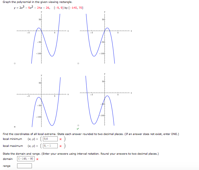 Solved Graph the polynomial in the given viewing rectangle. | Chegg.com