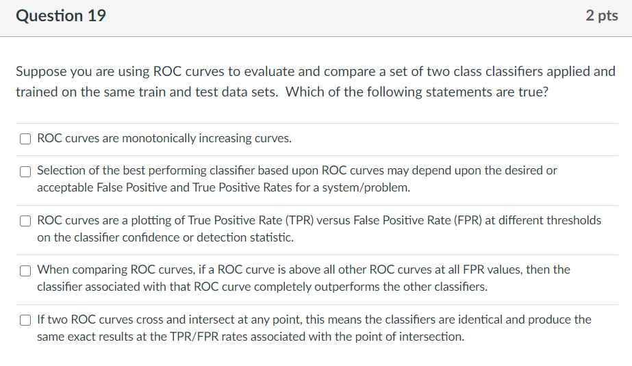 Solved Question 18 2 pts Which of the following statements | Chegg.com