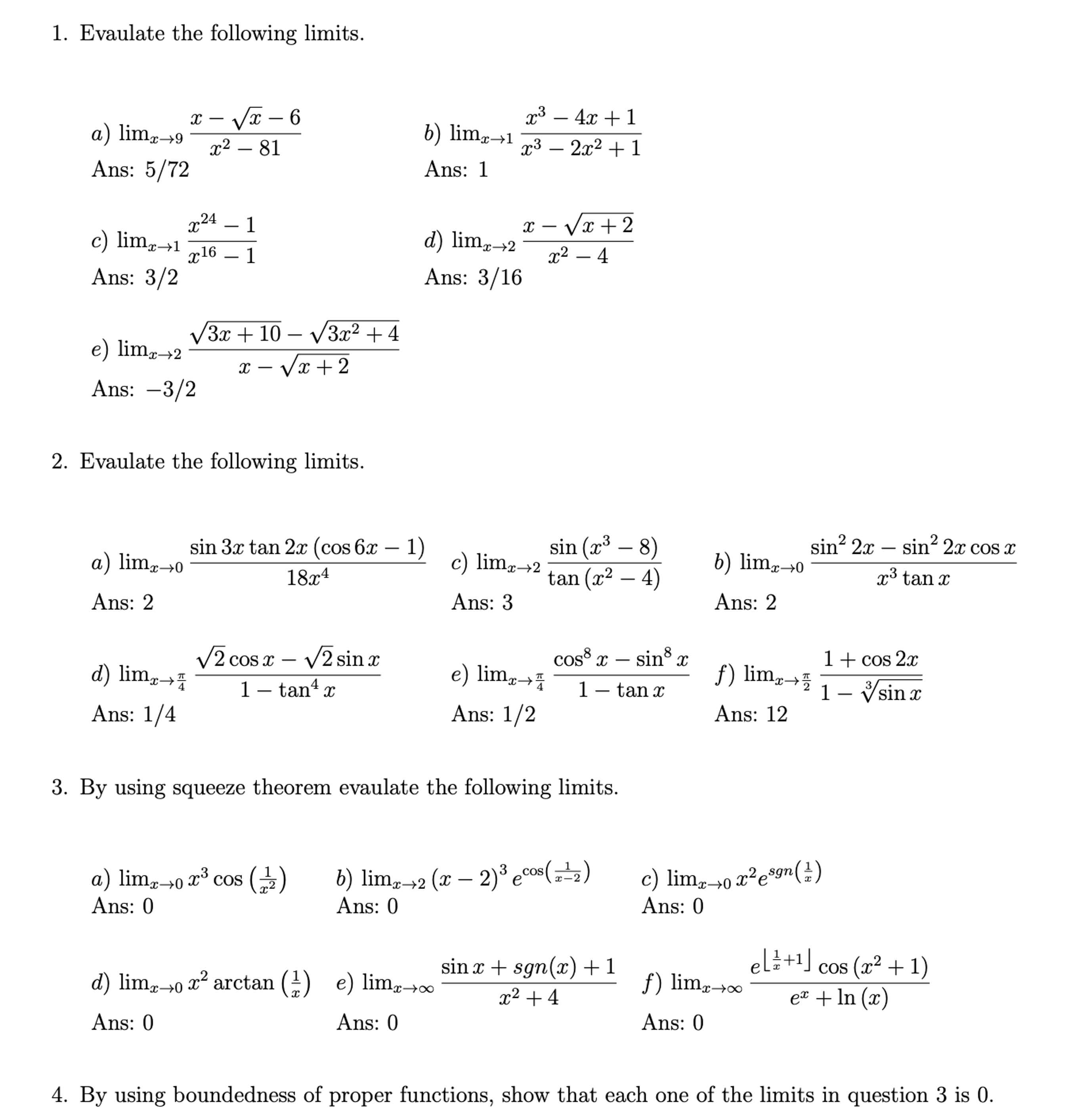 Solved Evaulate the following | Chegg.com