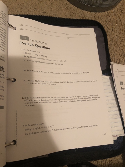 Solved EXPERIMENT 7 Report Sheet Write complete, balancesd | Chegg.com
