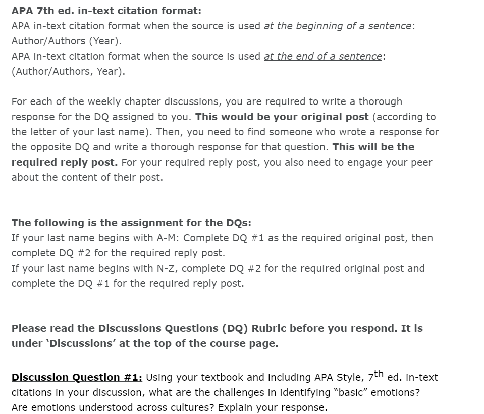 Solved Using your textbook and including APA Style, 7th ed. | Chegg.com