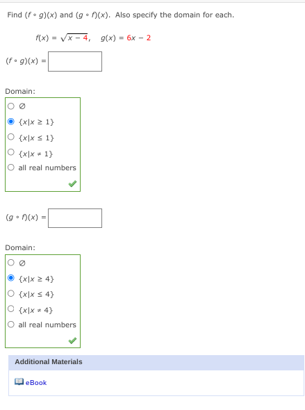 Solved Find (f@g)(x) ﻿and (g@f)(x). ﻿Also specify the domain | Chegg.com