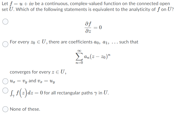 Solved Let frutiv be a continuous, complex-valued function | Chegg.com